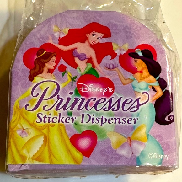 Disney | Toys | Rare Vtg Disney Princess Sticker Dispenser Collectible ...